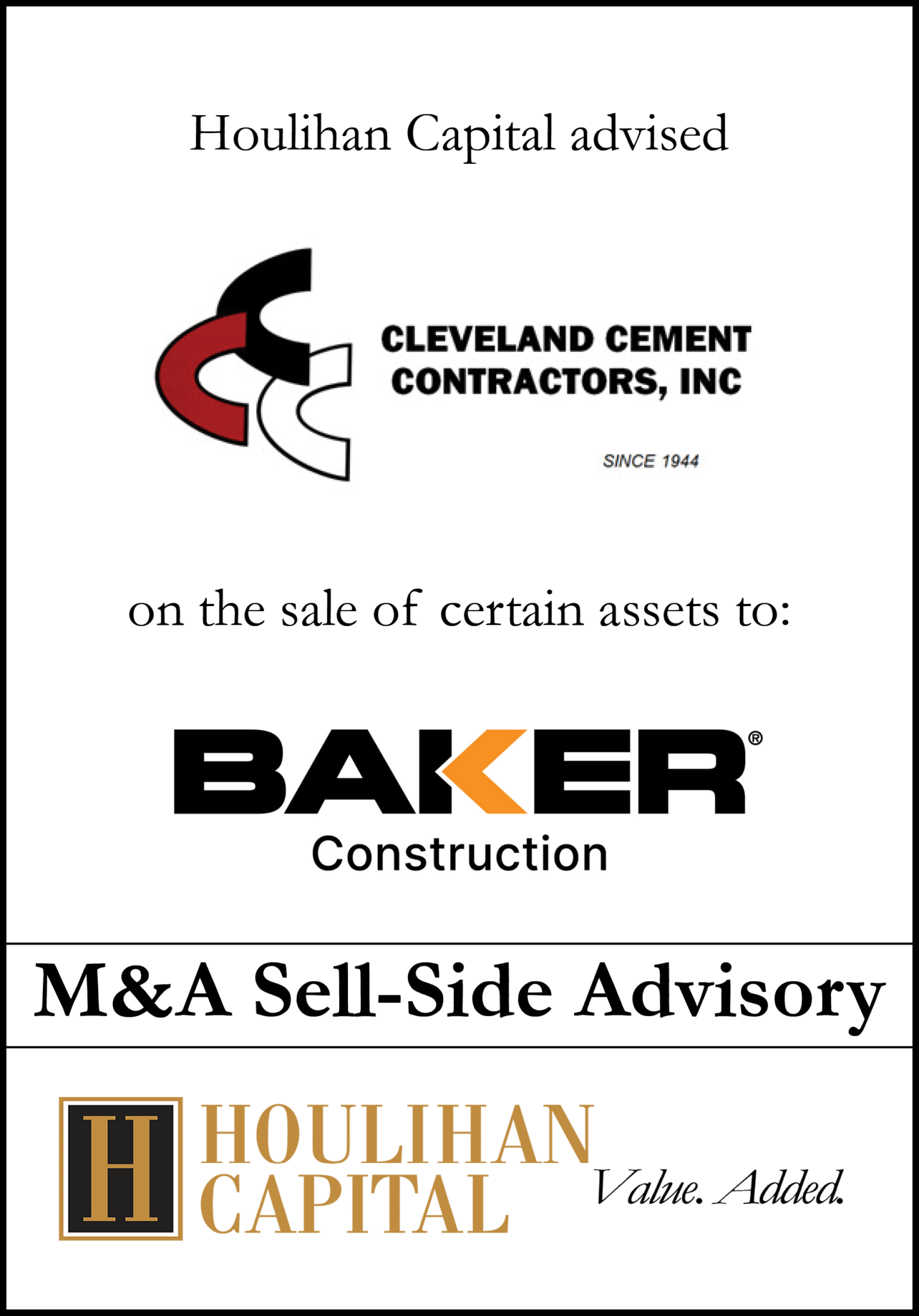 Houlihan Capital advised Cleveland Cement Contractors on the sale of ...